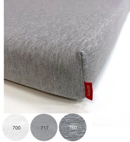 Prostěradlo bavlněný úplet s elastanem - na míru - MIX barev a rozměrů Rozměr mix: 70x140 cm, Barevnice bavklna s elastanem: Světle šedá