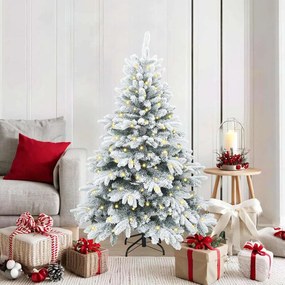 Umělý vánoční stromeček s 150 LED diodami Bílá 150 cm PE a PVC 3397597