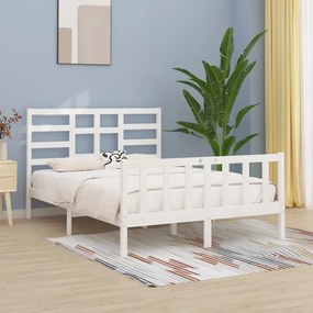 vidaXL Rám postele masivní borovice 120 x 200 cm [3107610] Barva: Bílá
