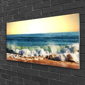 Obraz na skle Oceán Pláž Krajina 120x60 cm