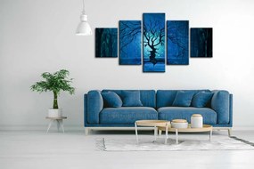 Obraz Dvě tváře přírody Blue Velikost (šířka x výška): 150x80 cm