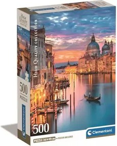 Clementoni PUZZLE Osvětlené Benátky / 500 dílků / od 10 let
