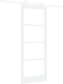 Posuvné dveře ORKDAL 83 x 211 cm Masivní borové dřevo a sklo 3332084