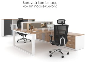 Kancelářský stůl EPIC (2.osoby), 120/140/160/180cm, kovová podnož O