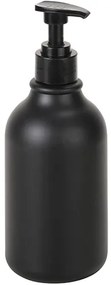 Bemeta Design Plastová láhev pro dávkovač mýdla, 500 ml, kulatá, s pumpičkou, plast, černá -