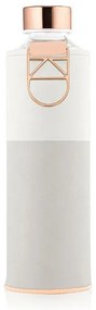 EQUA Mismatch Sage 750 ml designová luxusní ekologická skleněná lahev na pití s obalem z umělé kůže