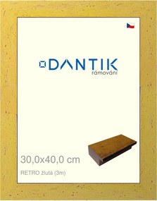 DANTIK rámeček 30x40 | RETRO žlutá (Plexi Čiré)