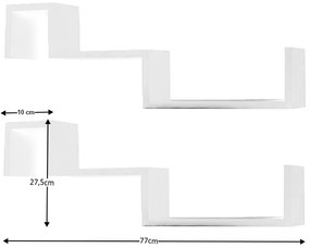 Kondela Sada 2 polic, MDF foliovaná, bílá, FRI NEW