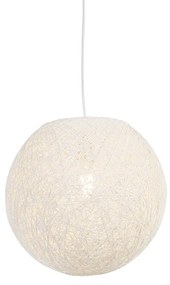 Venkovská závěsná lampa bílá 35 cm - Corda