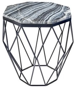 Massive home | Odkládací stolek DIAMOND NOBLES 50 CM šedý mramor