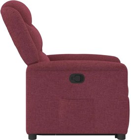 Zvedací polohovací křeslo vínové textil 3303197