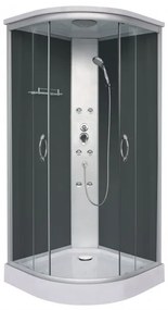 Sanotechnik - Relax - sprchový box čtvrtkruhový 90x90x207cm, černý