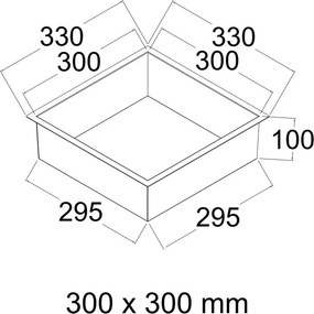 Mereo, Mereo Vestavná polička/nika 30x30cm, bílá, MER-CN105W
