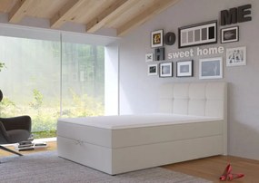 Kontinentální postel boxspring Izmir 140x200 výběr barev - s úložným prostorem