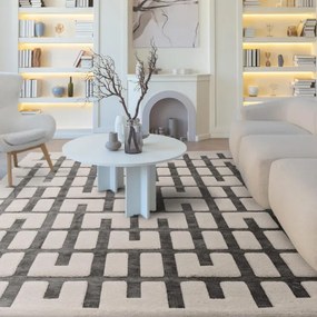 Koberec Valley 10 Junction charcoal / ivory