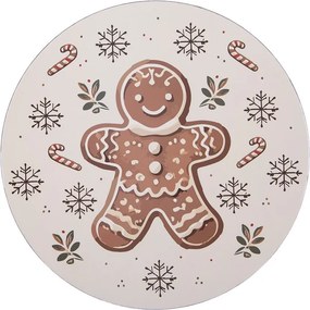 Plastový talíř s perníčkem Gingerbread Magic L - Ø 40*1 cm