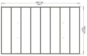 Palram Arizona 5000 hliníkový přístřešek pro auto s obloukovou střechou