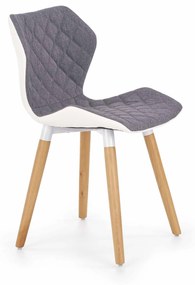 Jídelní židle  Ken (bílá + šedá). 1048018