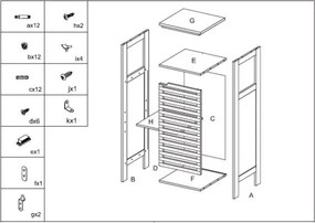 Bambusový regál do koupelny ve skandinávském stylu