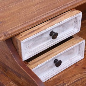 Psací stůl se zásuvkami 90x50x101 cm masivní mahagonové dřevo 283911