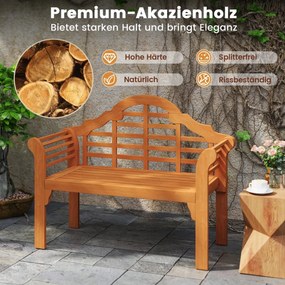 Costway Zahradní lavice skládací dřevěná pro venkovní použití – 123 × 54 × 96 cm