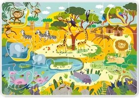 DODO Puzzle s vkládačkou Safari / 18 dílků / 31 x 45 cm