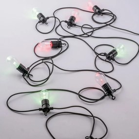 FAN I-PICNIC-INT Kabel se svítidly PICNIC, černý, polykarbonát/plast, 10 LED žárovek, RGB+CCT, stmívatelné, Wi‑Fi, IP65, délka 10 m - FANEUROPE
