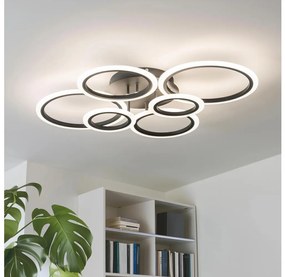 Brilagi-LED Stmívatelný přisazený lustr ORBITS LED/85W/230V 3000-6500K černá +DO BG-J3323/B
