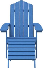Zahradní křesla Adirondack + podnožka/stolek HDPE akvamarínová 3095715