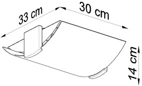 Stropní svítidlo Emilio, 1x mléčné skleněné stínítko, dřevo v barvě wenge