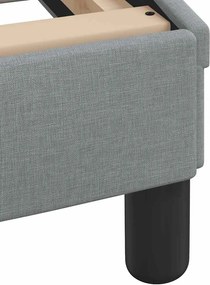 Postel s matrací Dover světle šedá 120 x 200 cm textil 3208364