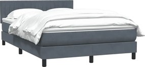Box spring postel s matrací tmavě šedá 160x210 cm samet 3316408