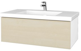 Dřevojas Koupelnová skříňka VARIANTE SZZ 100 Varianta: N01 Bílá lesk / D02 Bříza