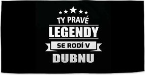 Sablio Ručník Ty pravé legendy se rodí v dubnu - 30x50 cm