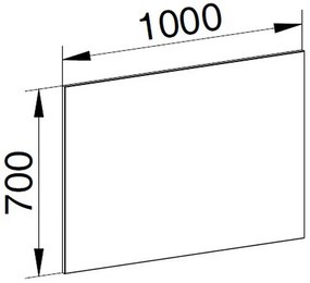 Mereo Mereo, Zrcadlo 1000x700x20 mm, CN694