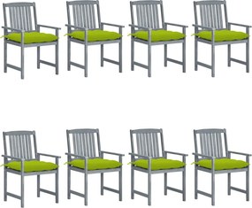 vidaXL Zahradní židle s poduškami 8 ks masivní akáciové dřevo [3078257] Barva: Královská modř