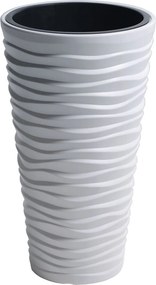 Prosperplast Květináč s vložkou Sand Slim (Š 30 x V 52 x H 30 cm, bílá)