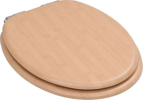 WC sedátko s funkcí pomalého sklápění MDF motiv bambusu 143926