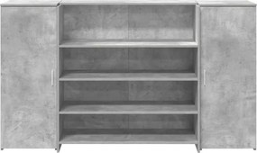 Recepční stůl betonově šedý 180x50x103,5 cm kompozitní dřevo 3324172