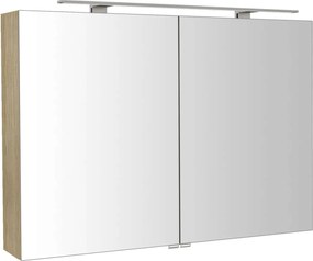 Sapho Riwa - Zrcadlová skříňka s LED osvětlením 101x70x17 cm, jilm bardini RIW100-0013