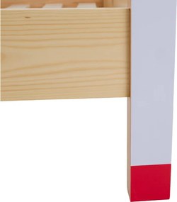 Montessori postel 90x200, přírodní/bílá/modrá/červená, FUTAL Kondela 0000396833