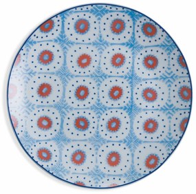 VILLA D’ESTE HOME TIVOLI Servis talířů Rimini 18 kusů, barevný, dekor různé geometrické tvary