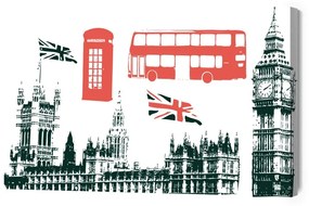 Obraz Turistické Atrakce V Londýně Nedostatek Nedostatek Plátno Canvas 70x50