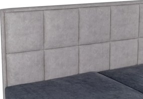 Čalouněná postel Kvadrat I, 200x180, tm. šedá/šedá (an 4237/4238)