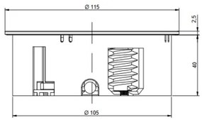 Stolní zásuvka BACHMANN Twist 931.132 230V + USB nabíječka matná černá