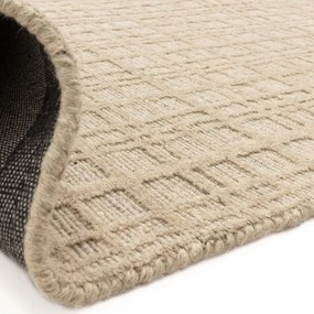 Krémový ručně tkaný koberec s příměsí vlny 120x170 cm Thatch Sand – Asiatic Carpets
