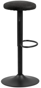 OnaDnes -20% Scandi Černá látková barová židle Filch 62 - 82 cm