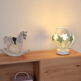Dětská stolní lampa STARS 1xE27/15W/230V zelená/bílá
