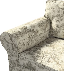 Potah na pohovku IKEA Ektorp 2-místná rozkládací  NOVÝ MODEL 2012 barva hnědá látka vzorované