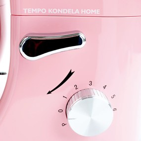 TEMPO-KONDELA KANTE, kuchyňský robot, 1800 W, 5 l, růžová / chrom